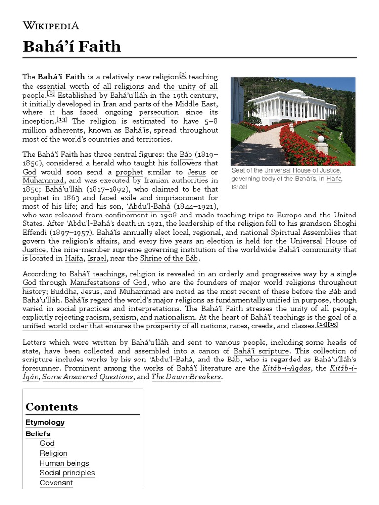 Bahá Í Faith | Download Free PDF | Supernatural | Bahá'í Faith