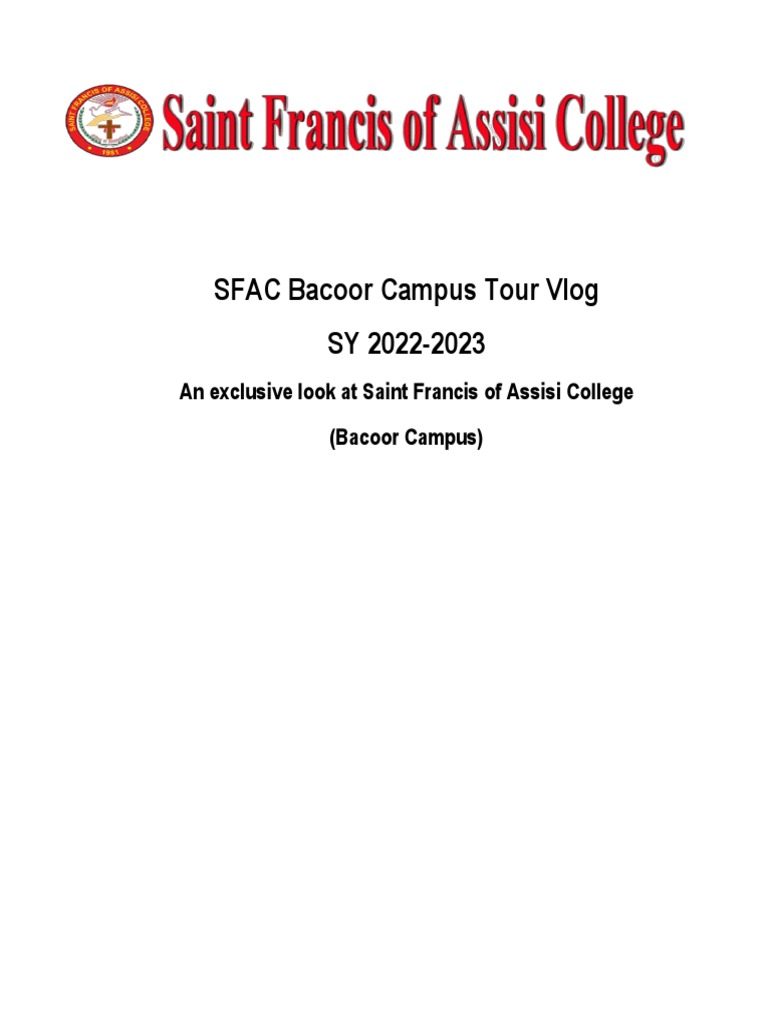 SFAC Bacoor Campus Overview 2022-2023 | PDF | Schools | Curriculum