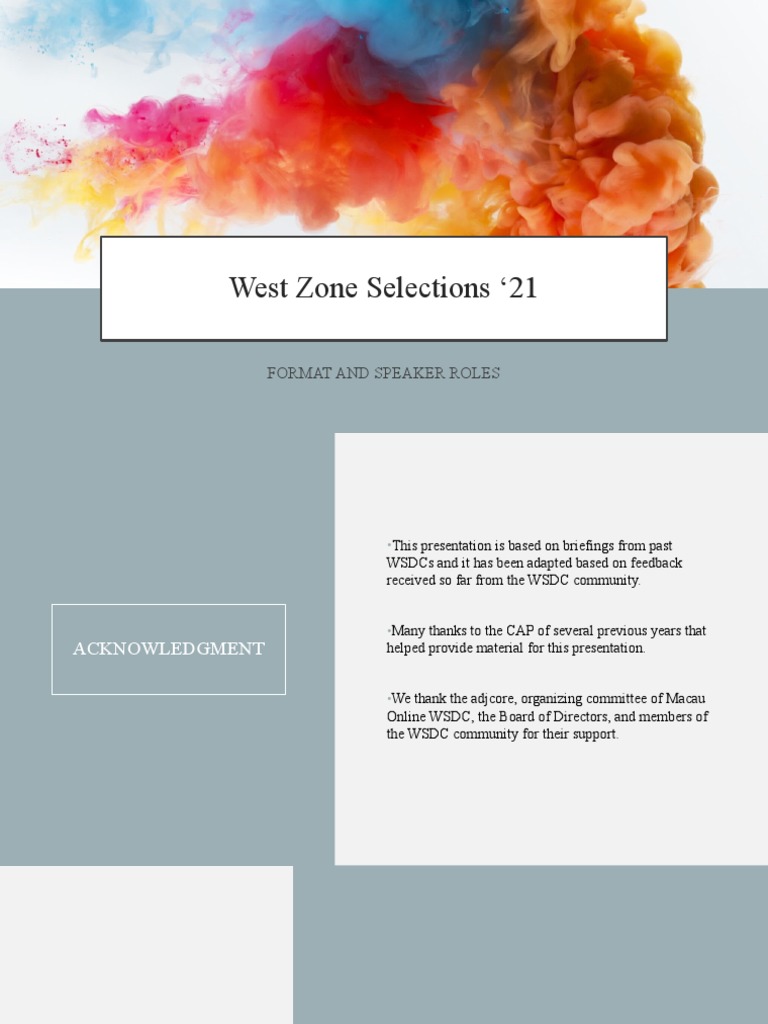 WSDC Debate Format & Roles Guide | PDF | Career & Growth | Law