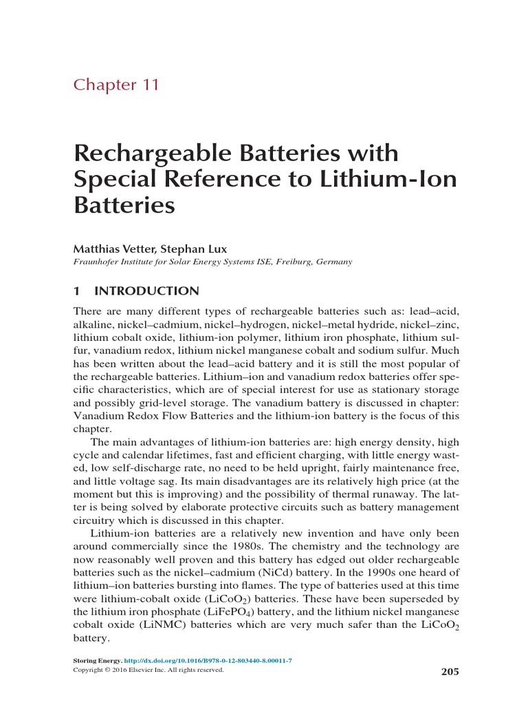 Rechargeable Batteries With Special Reference To Lithium-Ion | PDF