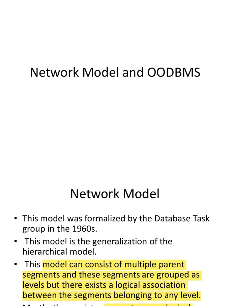 Network Oodb Model Pdf Class Computer Programming Databases
