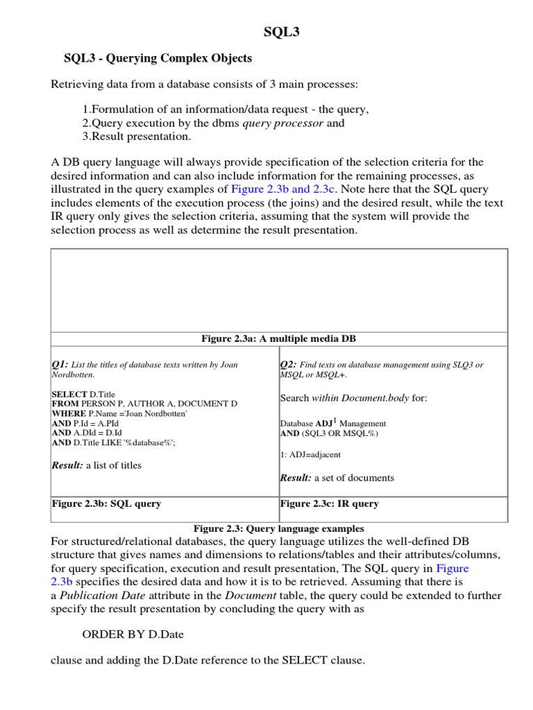 SQL3-doc (DBMS) | PDF