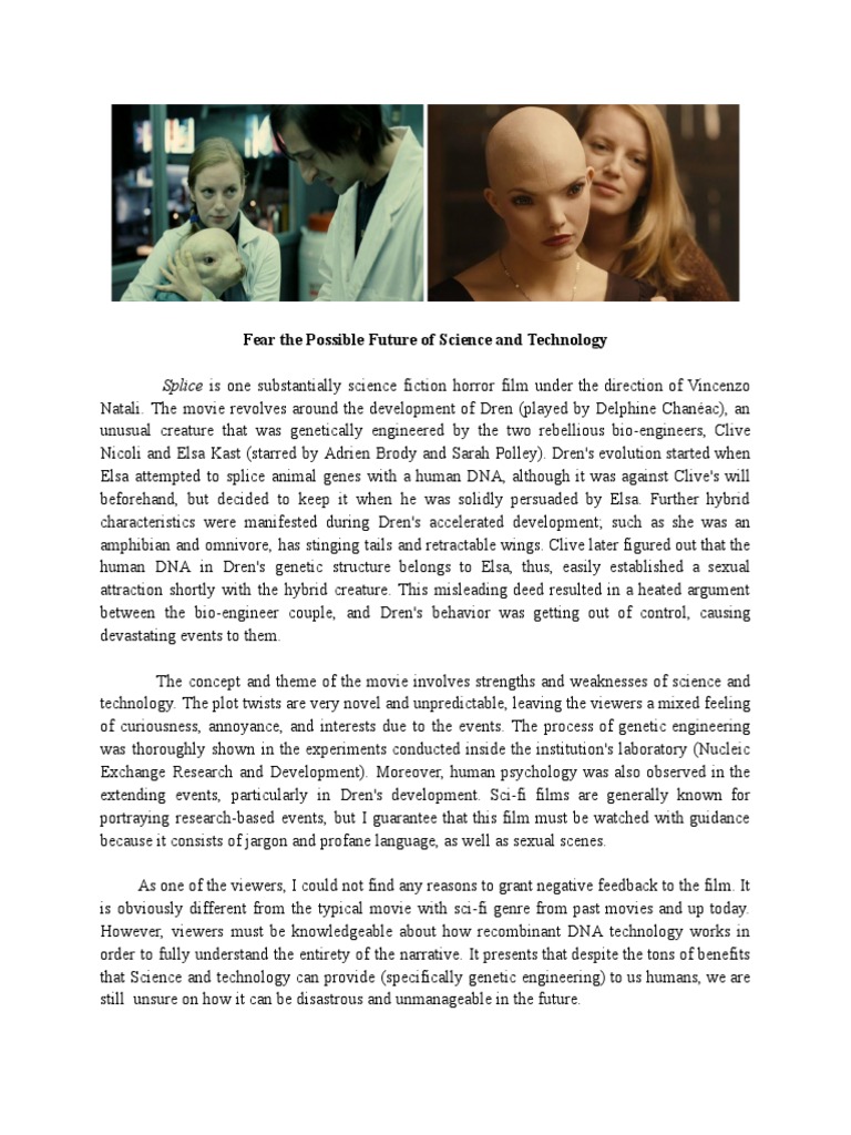 Splice Movie - Reflection - Fear The Possible Future of Science and ...