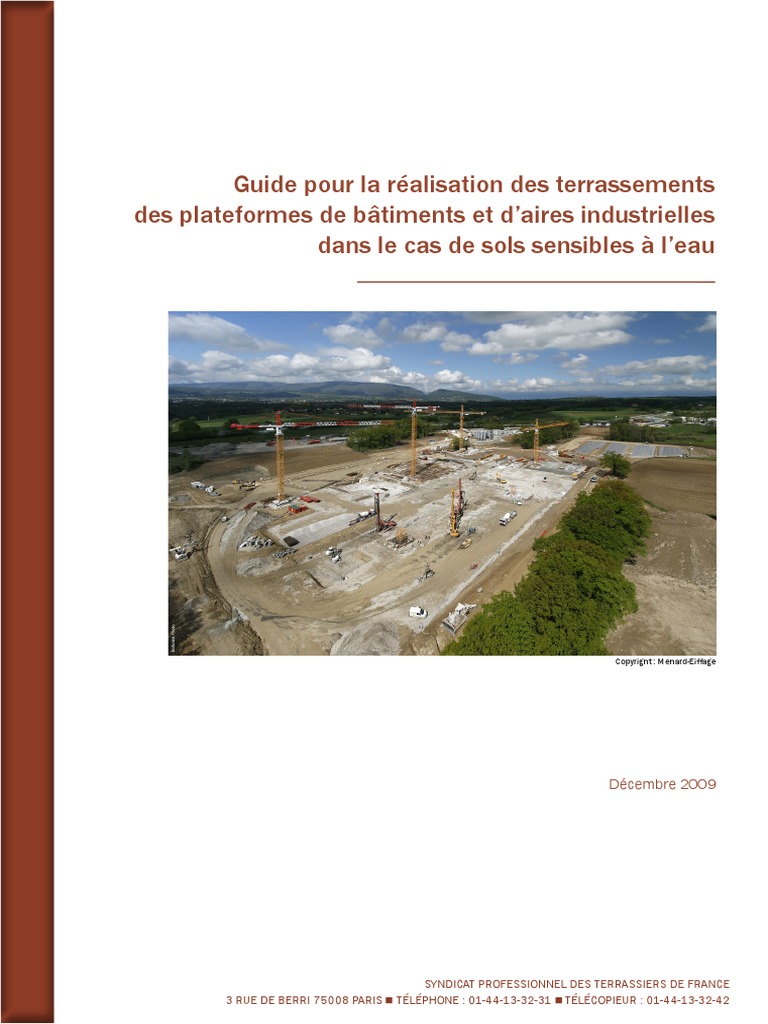 Guide Pour La Realisation Des Terrassements | PDF