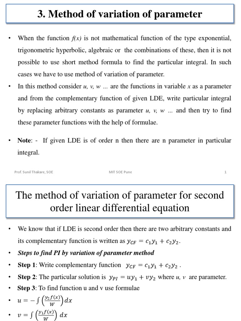 Mathematics 3 For SPPU EXAM PREPARATION | PDF | Ordinary Differential Equation | Differential ...