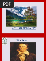 A Thing of Beauty - Poetic Devices and Explanation | PDF