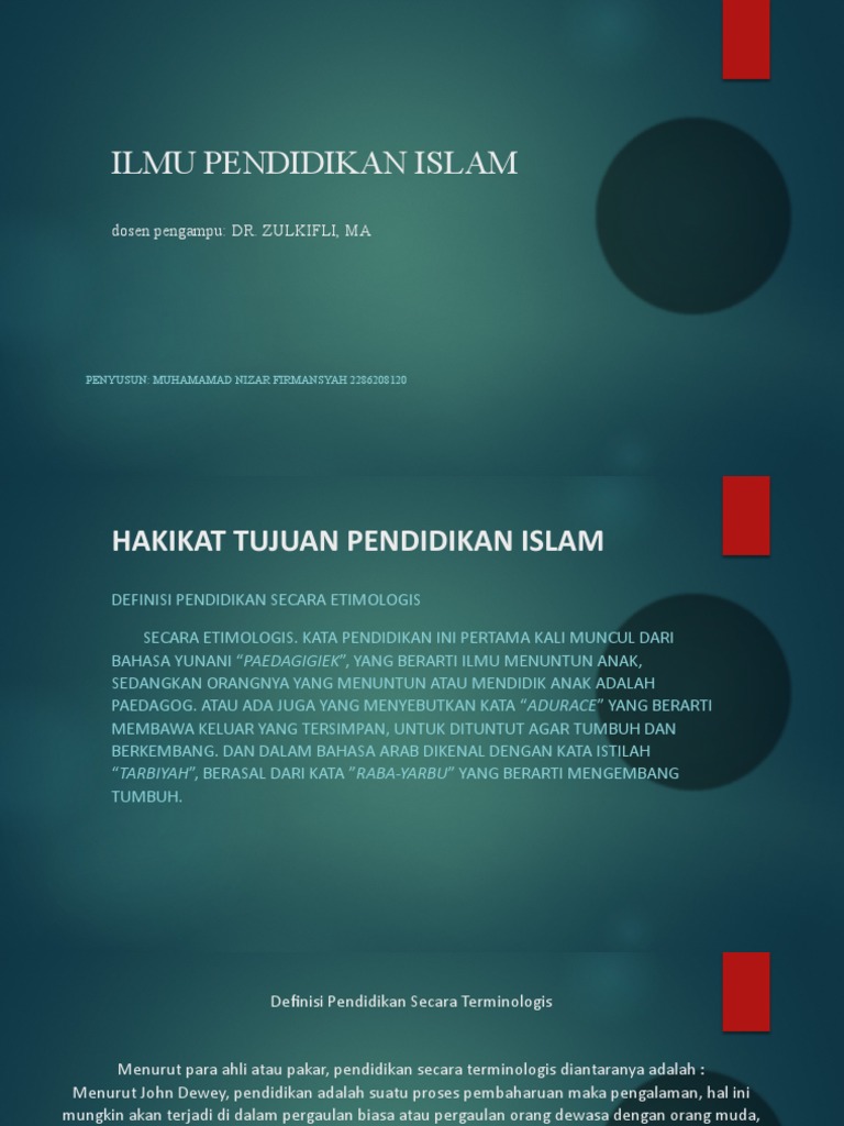 Hakikat Pendidikan Islam | PDF
