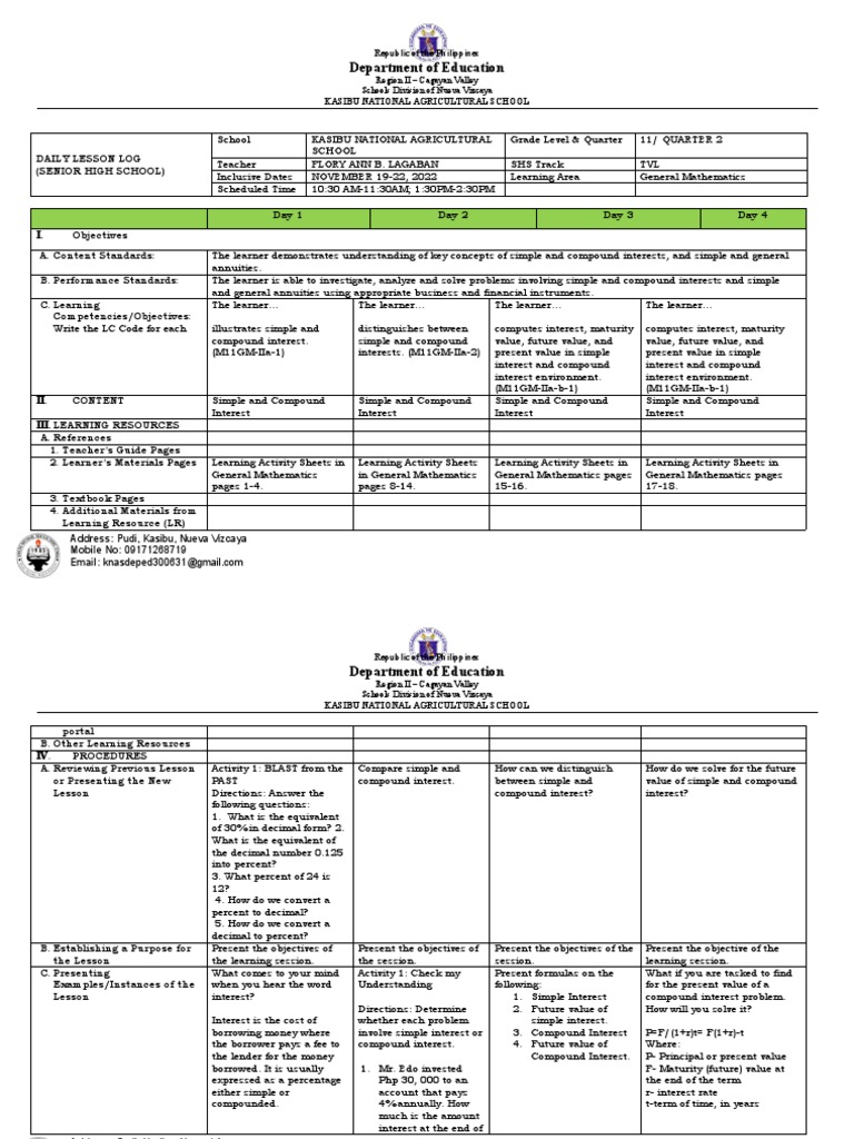 General Math DLL | PDF General Math DLL | PDF