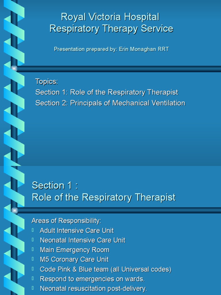 Royal Victoria Hospital Respiratory Therapy Service | PDF
