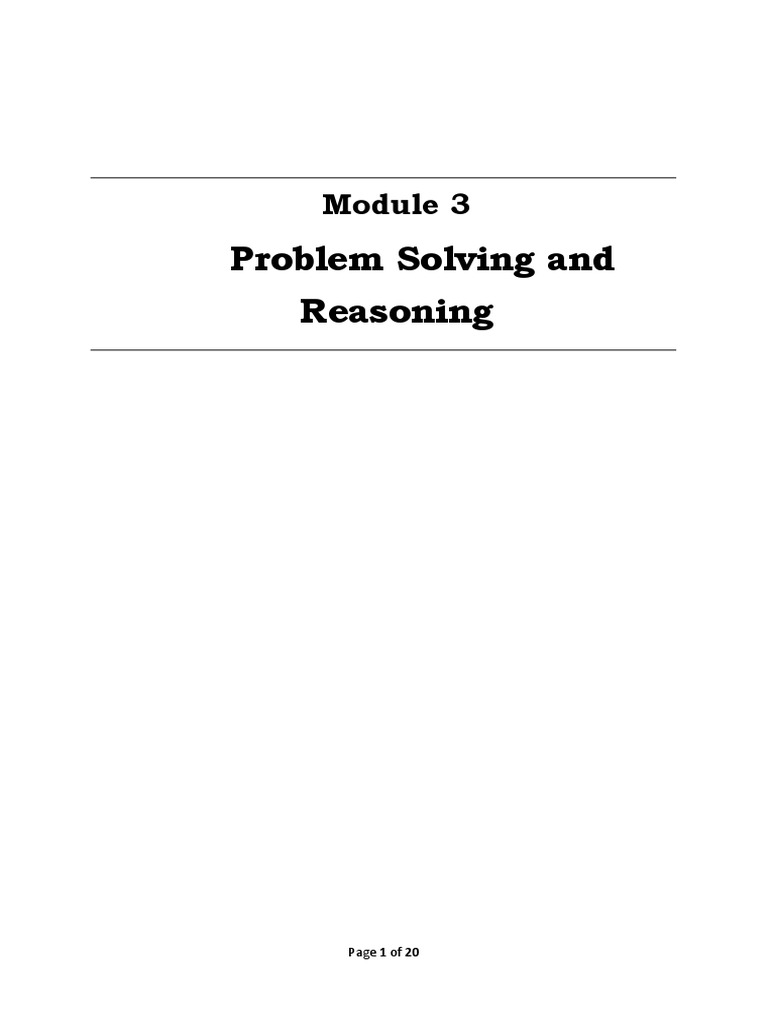 Module 3 Problem Solving and Reasoning | Download Free PDF | Inductive ... Module 3 Problem Solving and Reasoning | Download Free PDF | Inductive ...