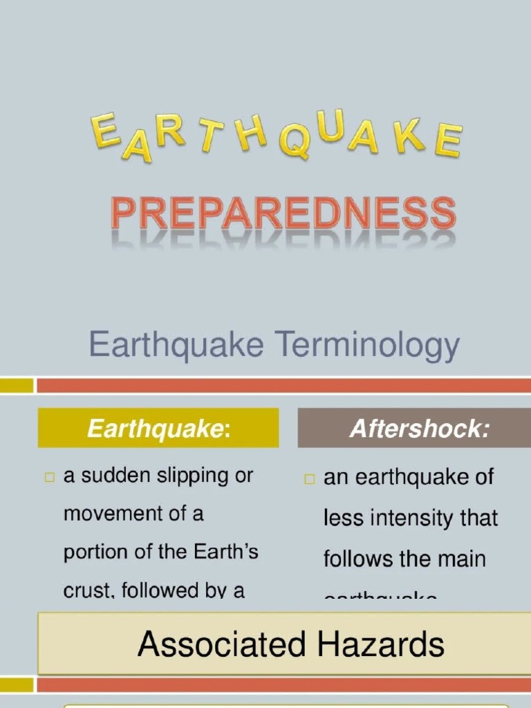 Earthquake Preparedness | PDF