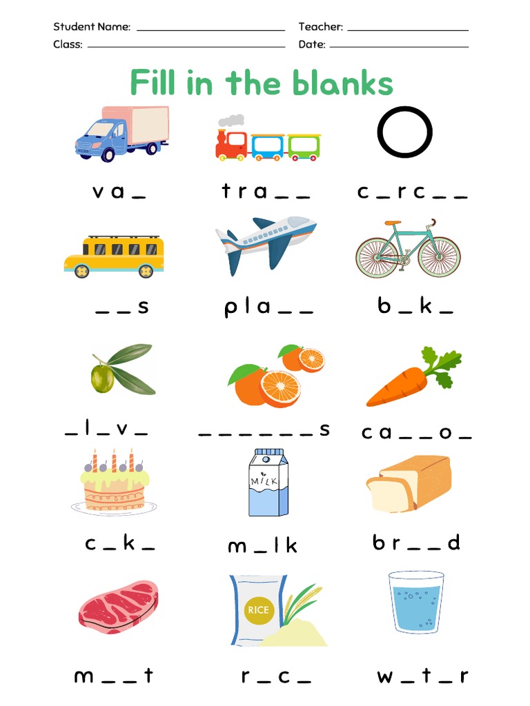 Phonics Excercise - Grade 1 | PDF