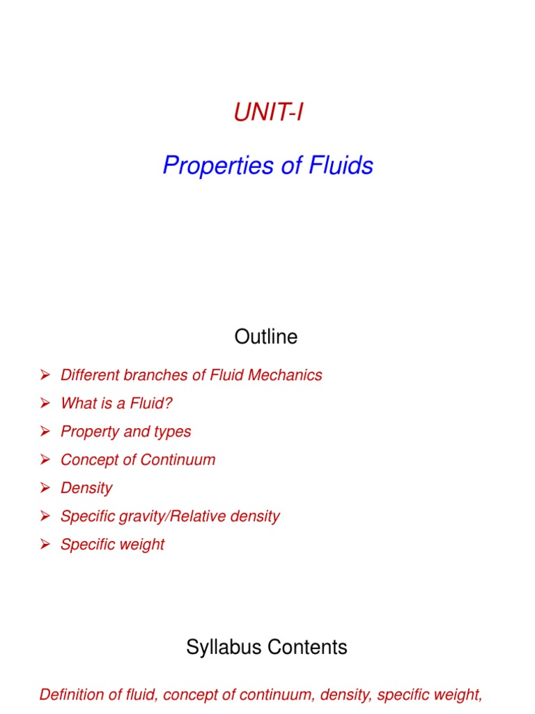 04 - FM Properties of Fluids | PDF | Science & Mathematics