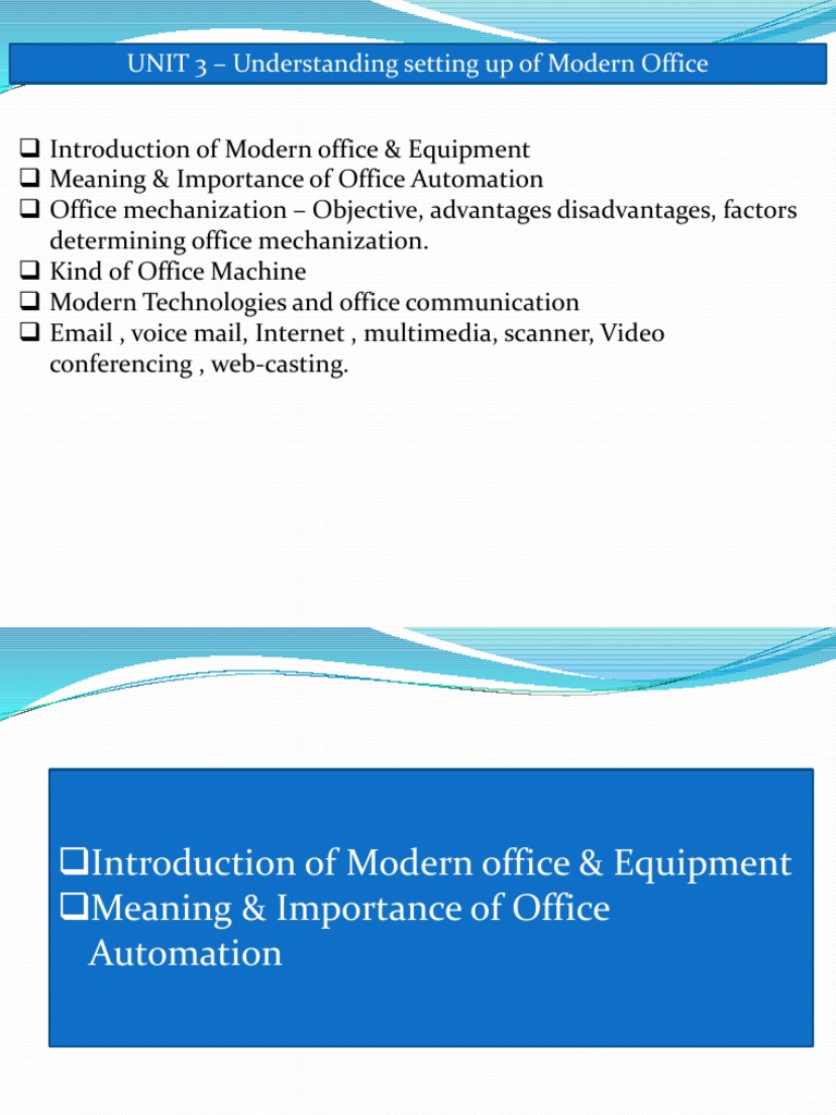 BoC & OM - UNIT 3 | PDF