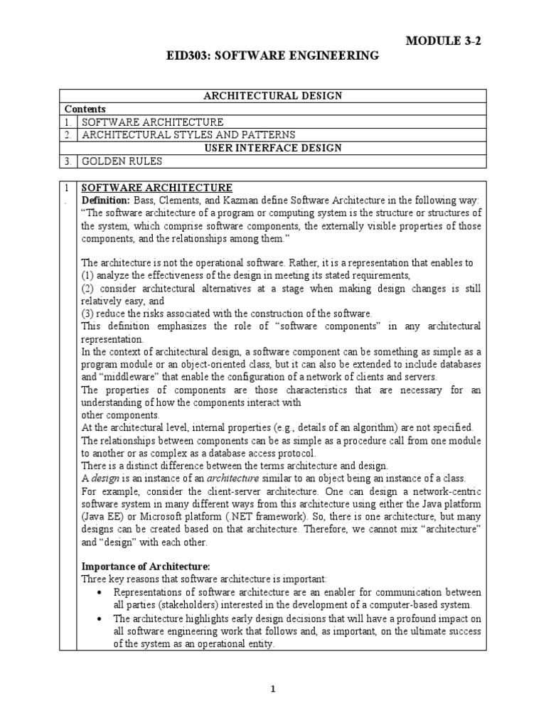 Software Engineering Module III-II Notes | PDF