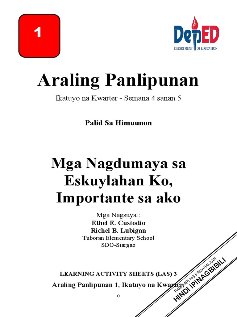 Las Ap1-Q3-Week 4-5 | PDF