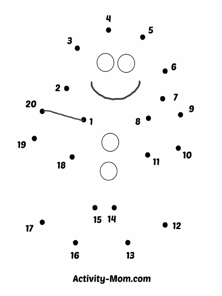 Gingerbread Man Dot To Dot | PDF Gingerbread Man Dot To Dot | PDF