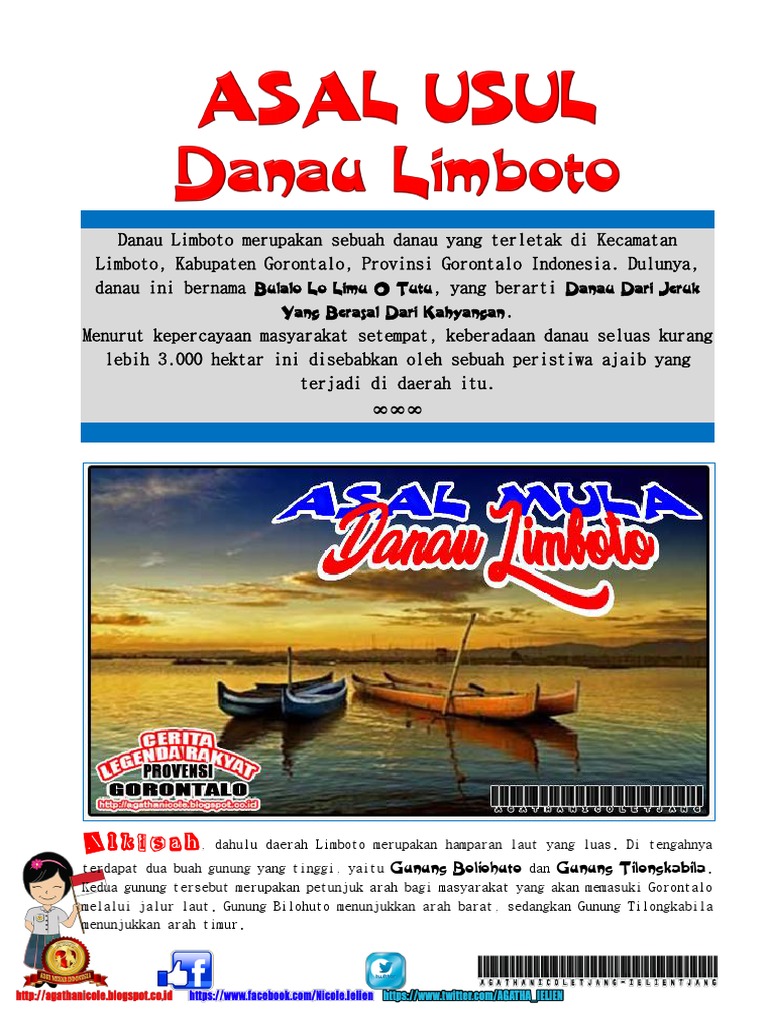 Legenda Gorontalo - Asal Usul Danau Limboto | PDF
