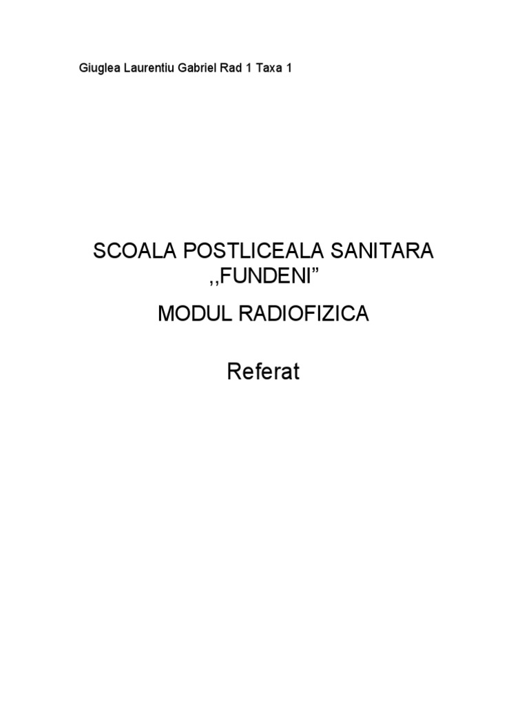 Radiatii Nucleare | PDF