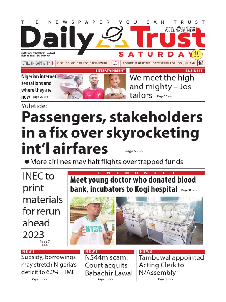 Daily Trust | PDF | Airlines | United Arab Emirates