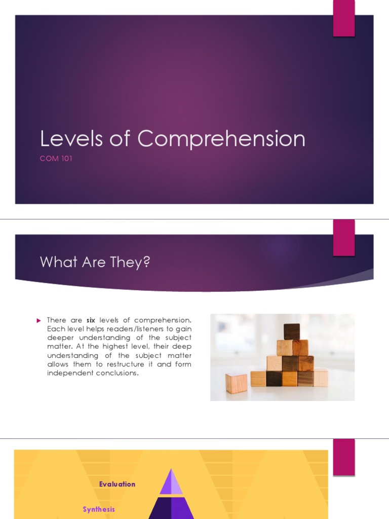 Six Levels of Comprehension | PDF