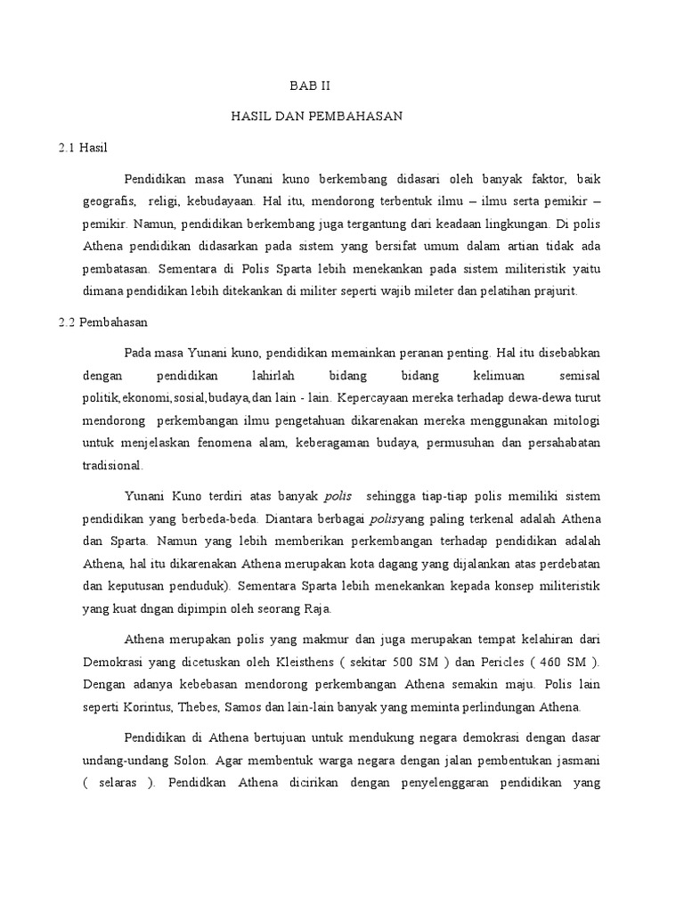 Pendidikan Masa Yunani Kuno | PDF