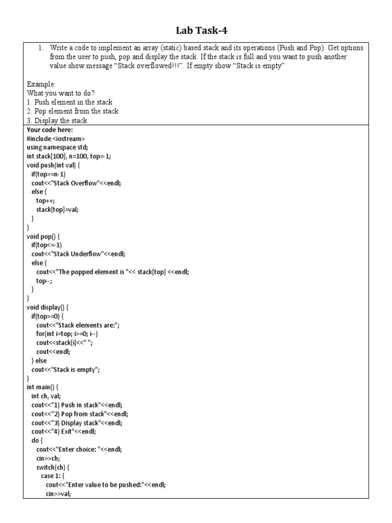 DS LAB Fall 2022-23 Lab Task-4 | PDF | Queue (Abstract Data Type) | Computer Engineering