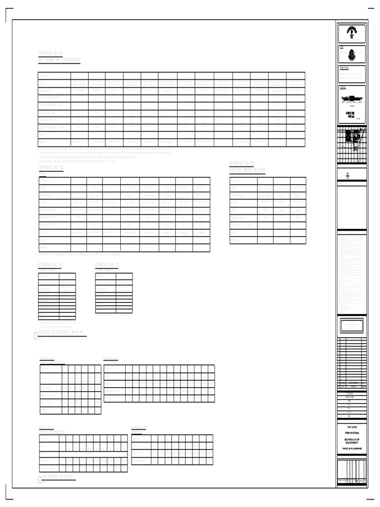 Fire Station HVAC Equipment Schedule | PDF