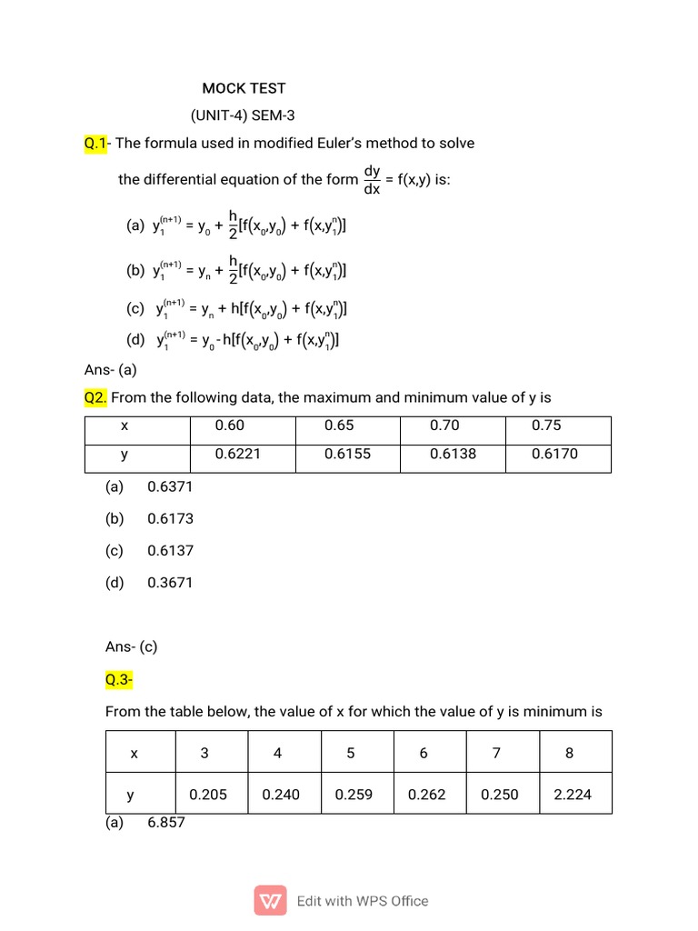 MCQ Unit-4 | PDF