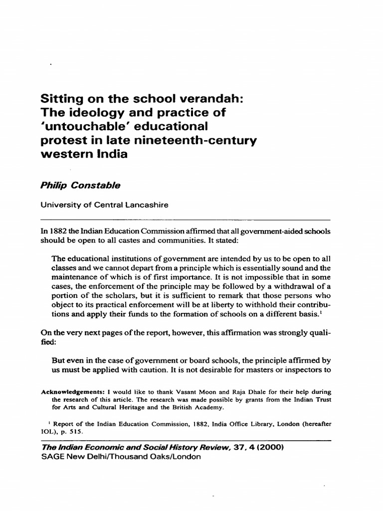 Week 5 - (Tutorial Reading) Sitting On The School Verandah | PDF ...