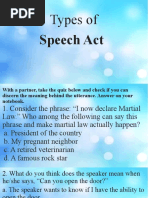 Searle's Classification of Speech Act | PDF | Semiotics | Human Communication