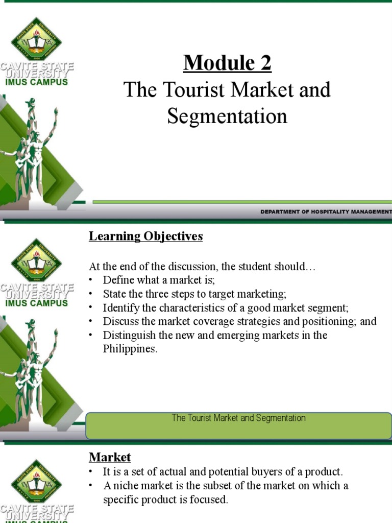 Module 2. The Tourist Market and Segmentation | PDF | Market ...