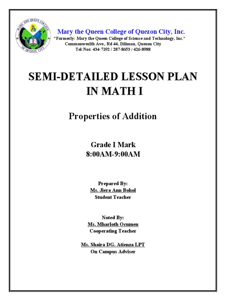 Properties of Addition | PDF