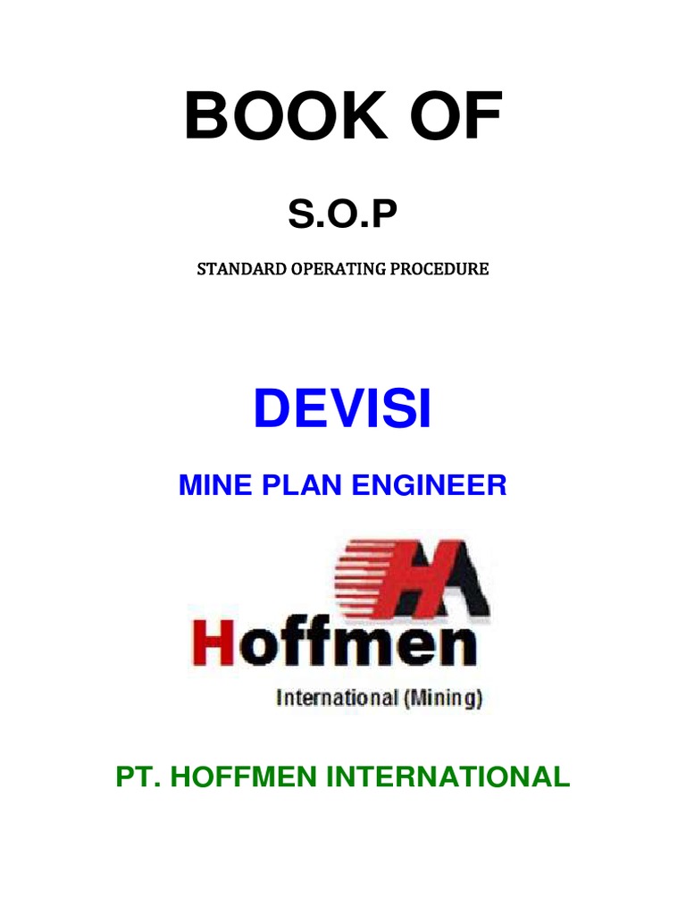 Sop Mine Plan Dan Grade Control | PDF