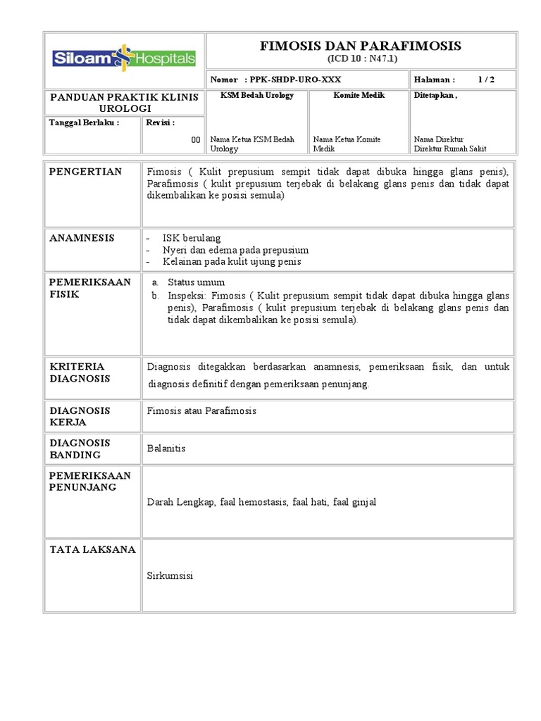 FImosis Dan Parafimosis | PDF | Kesehatan Holistik | Sains & Matematika