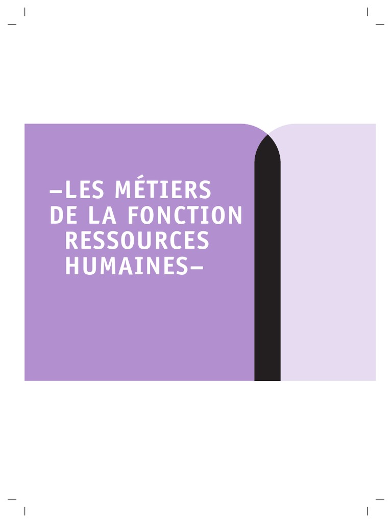 Les Métiers de La Fonction Ressources Humaines (PDFDrive) | PDF