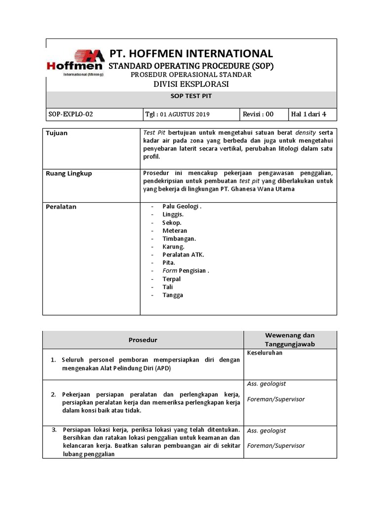 2 Eksplorasi Sop Test Pit Pdf