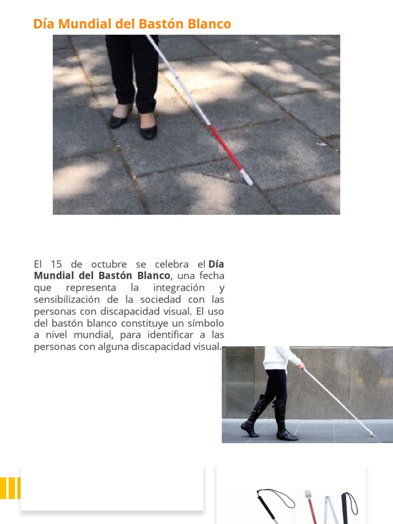 Día Mundial del Bastón Blanco: Inclusión y Uso | PDF | Invalidez