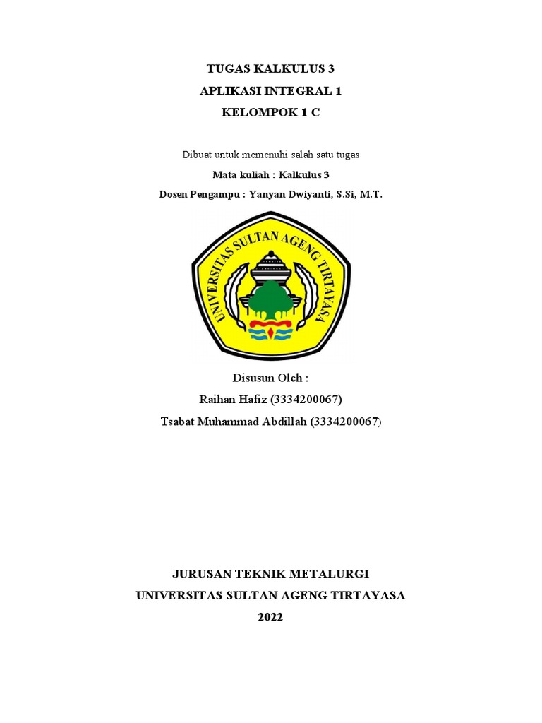 Tugas Kalkulus 3 | PDF