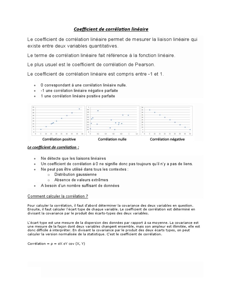 Coefficient De Corrélation Linéaire Pdf – BYOFB