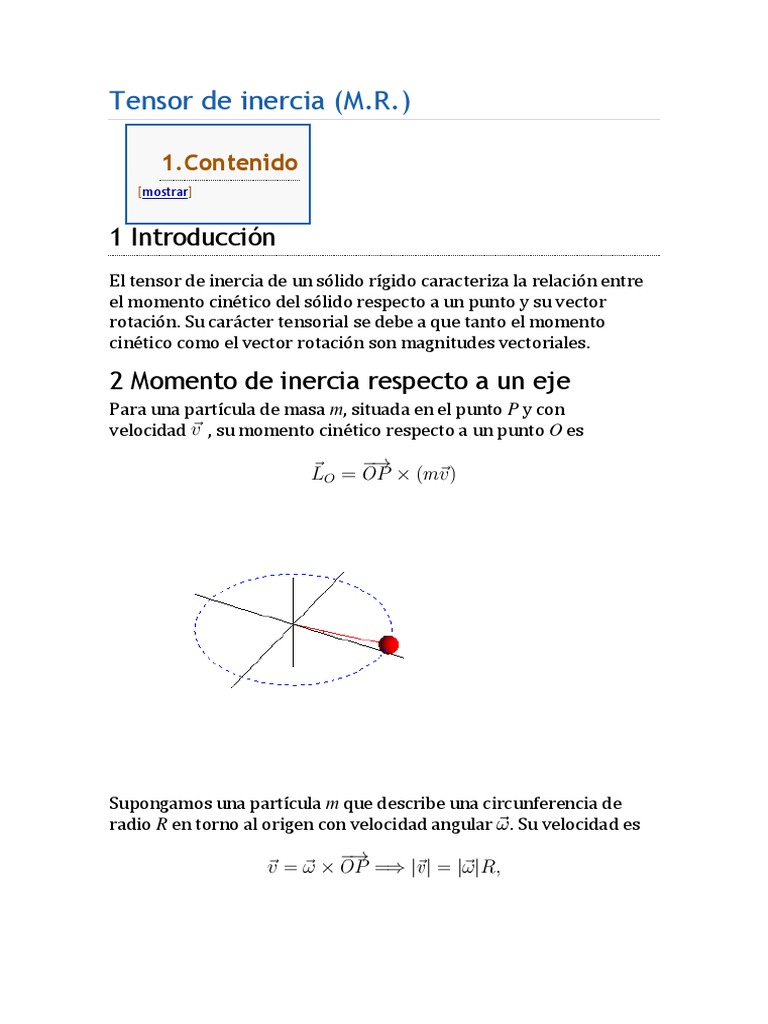 Tensor de Inercia | PDF