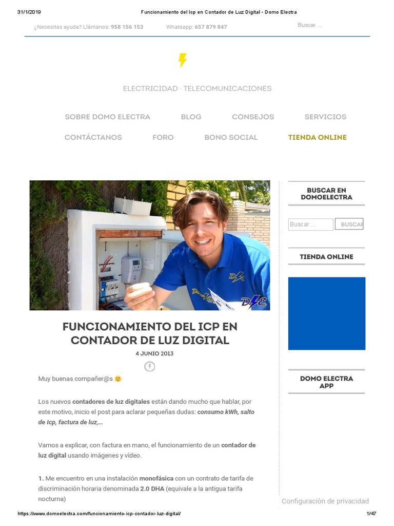 Funcionamiento del Icp en contador digital | PDF