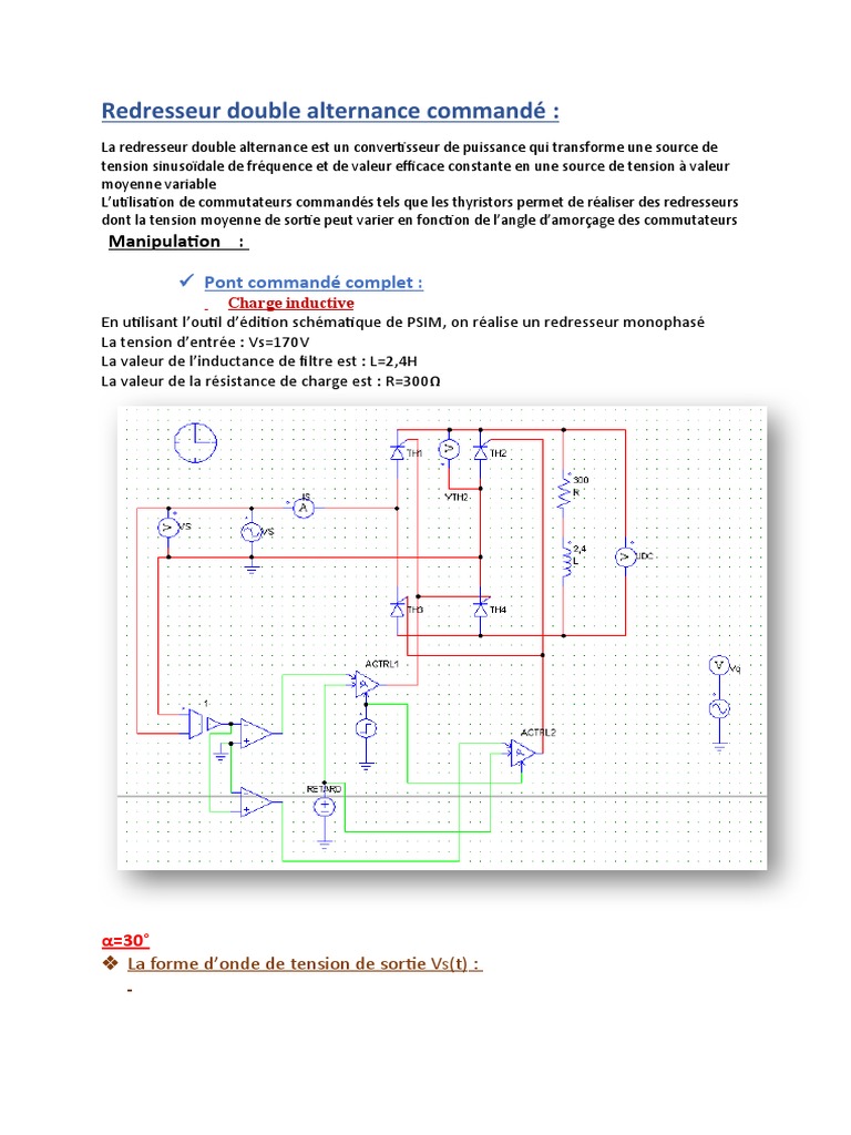 MANIP1 | PDF | Redresseur | Ingénierie de l'énergie électrique
