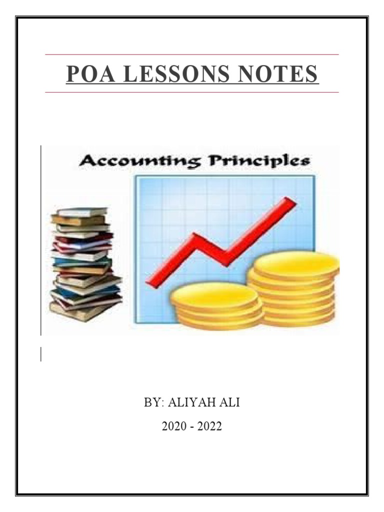 POA Lessons Notes Summary | PDF | Balance Sheet | Debits And Credits