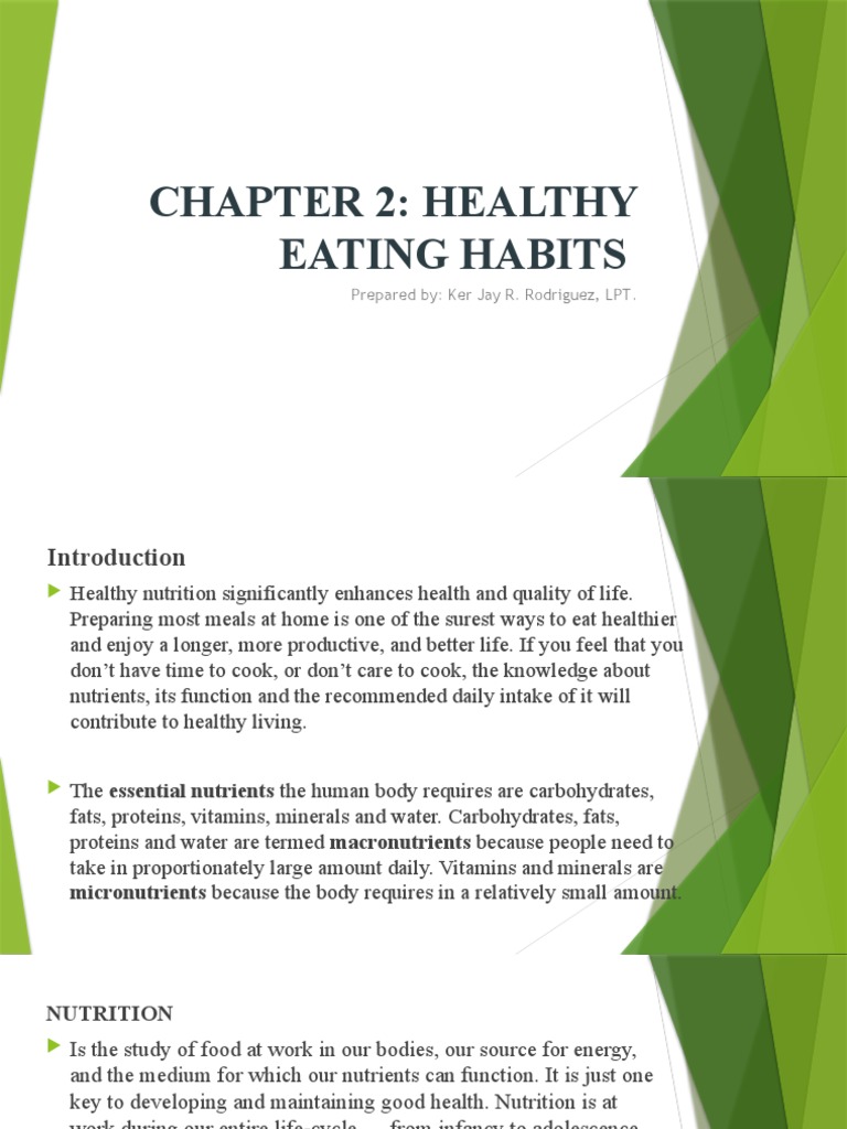 Healthy Eating Habits | PDF