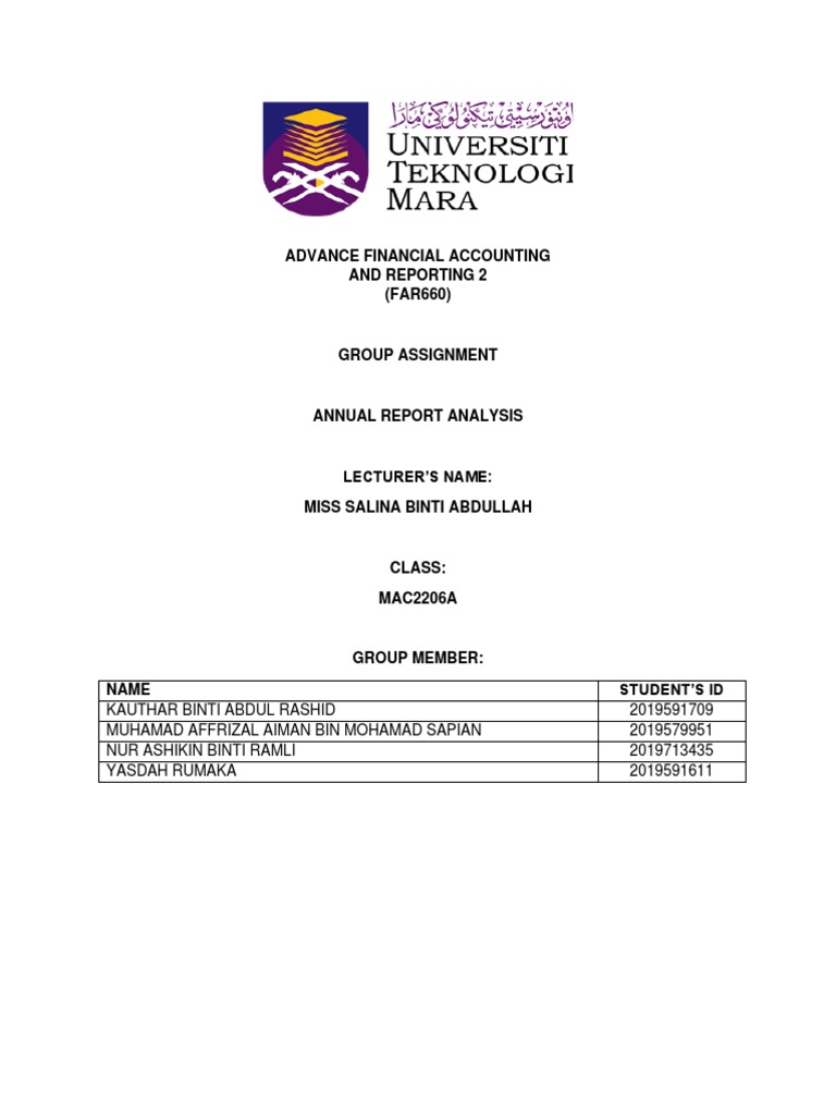 Far6606a Group Assignment 3 Pdf