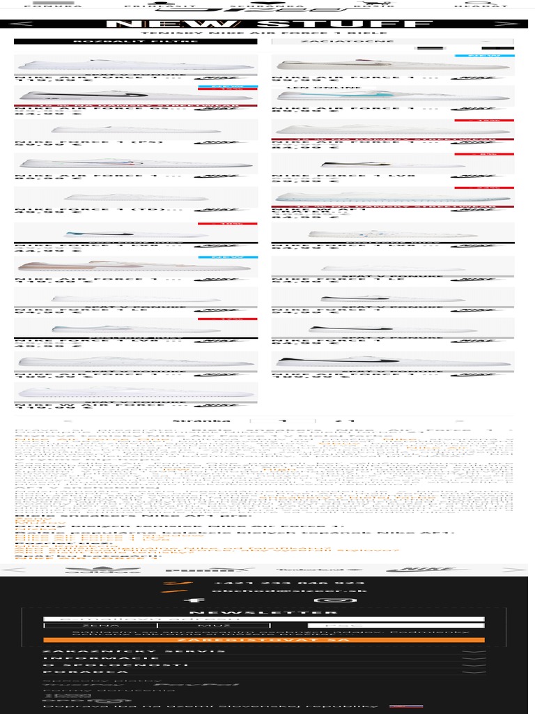 Nike Air Force 1 Biele Tenisky. Sneakers AF1 V Bielej Farbe Eshop Sizeer - SK | PDF