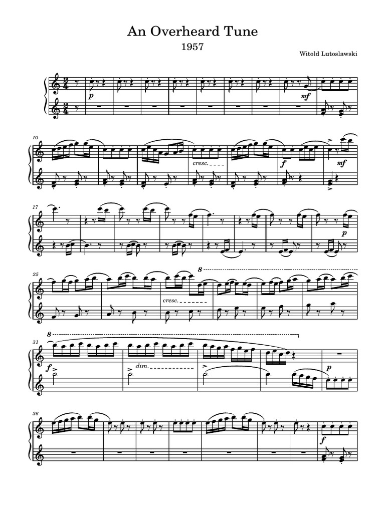 An Overheard Tune - Primo | PDF
