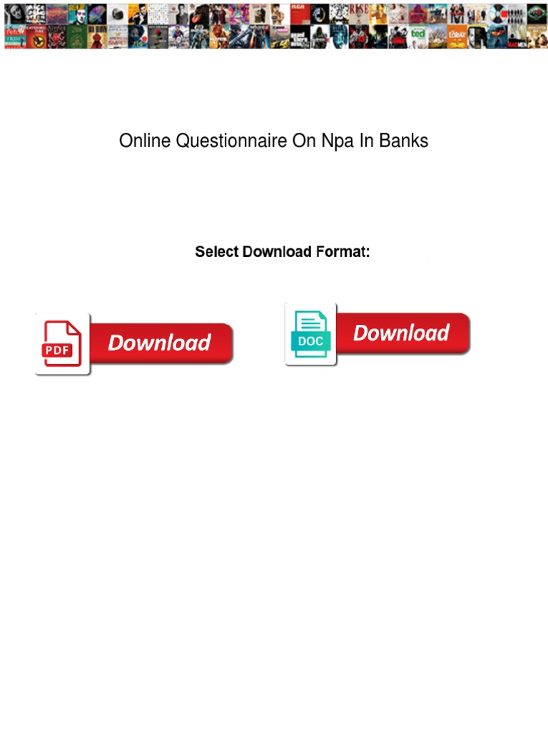 Online Questionnaire On Npa in Banks | PDF