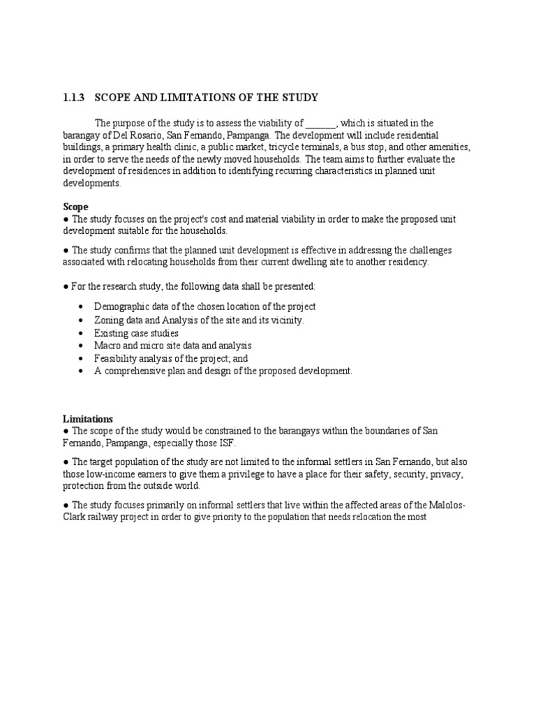 Scope and Limitations of Housing Study | PDF | Science & Mathematics